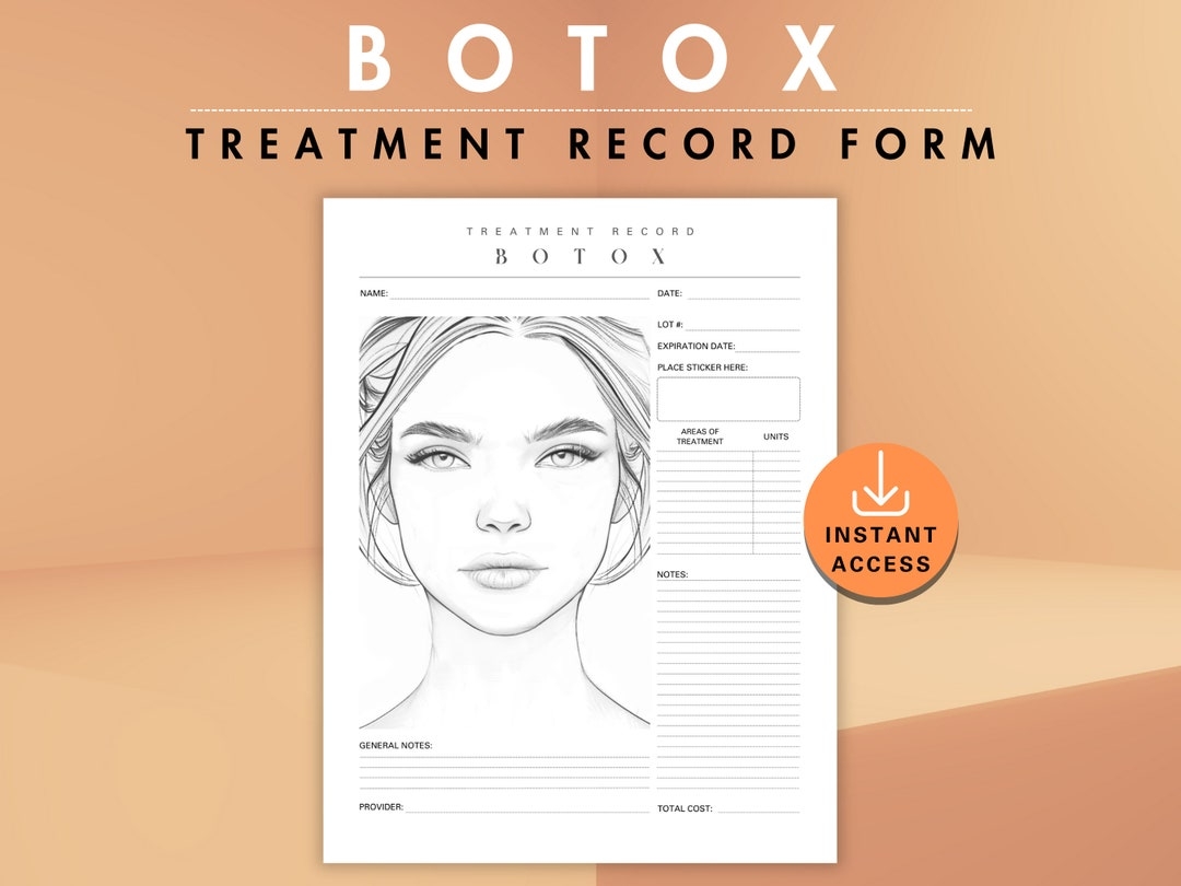 Printable Botox Charting Sheet Printable Chart Template Printable Botox Charting Sheet Printable Chart Template