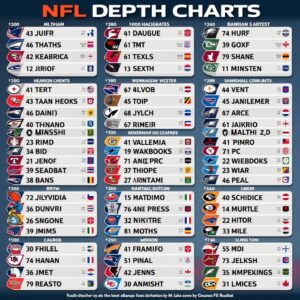 Nfl Depth Charts Printable - Printable Chart Template